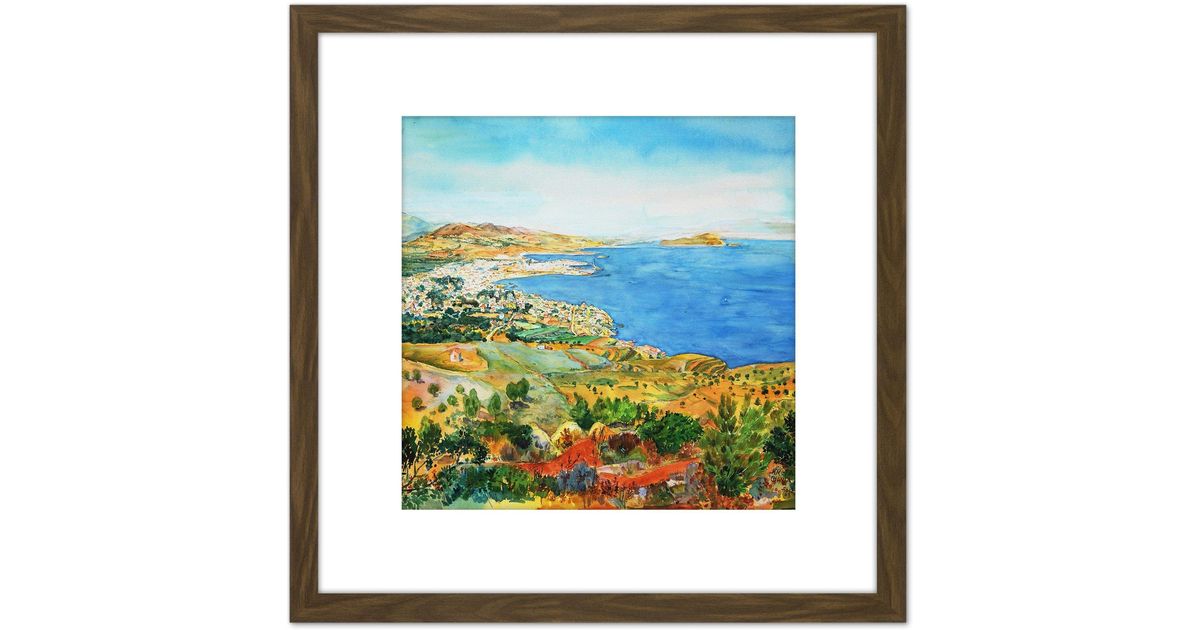 BoohooMAN Artery8 Coastline Kreta Chania 1943 Picture 8x8 Inch Square ...