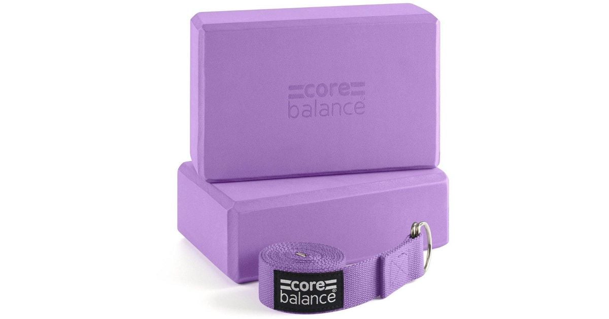 BoohooMAN Core Balance Yoga Block Set Eva Foam Brick With D Ring ...