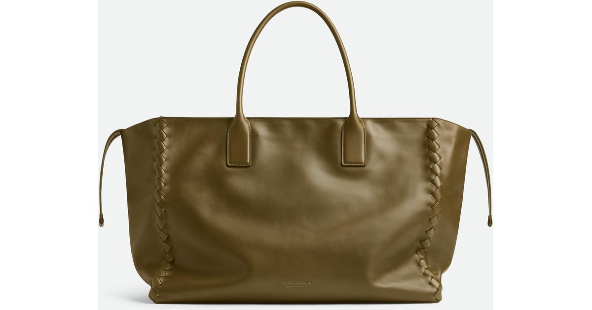 Bottega Veneta Large Zipped Cabat in Metallic for Men | Lyst