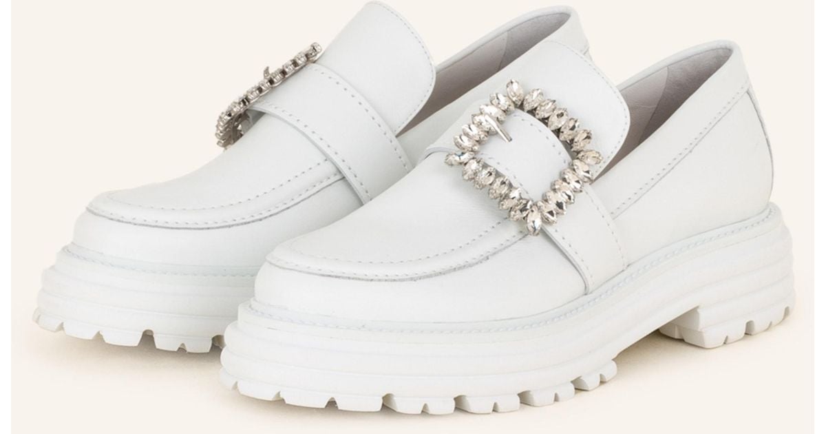 Kennel & Schmenger Plateau-Loafer MASTER mit Schmucksteinen in Natur ...