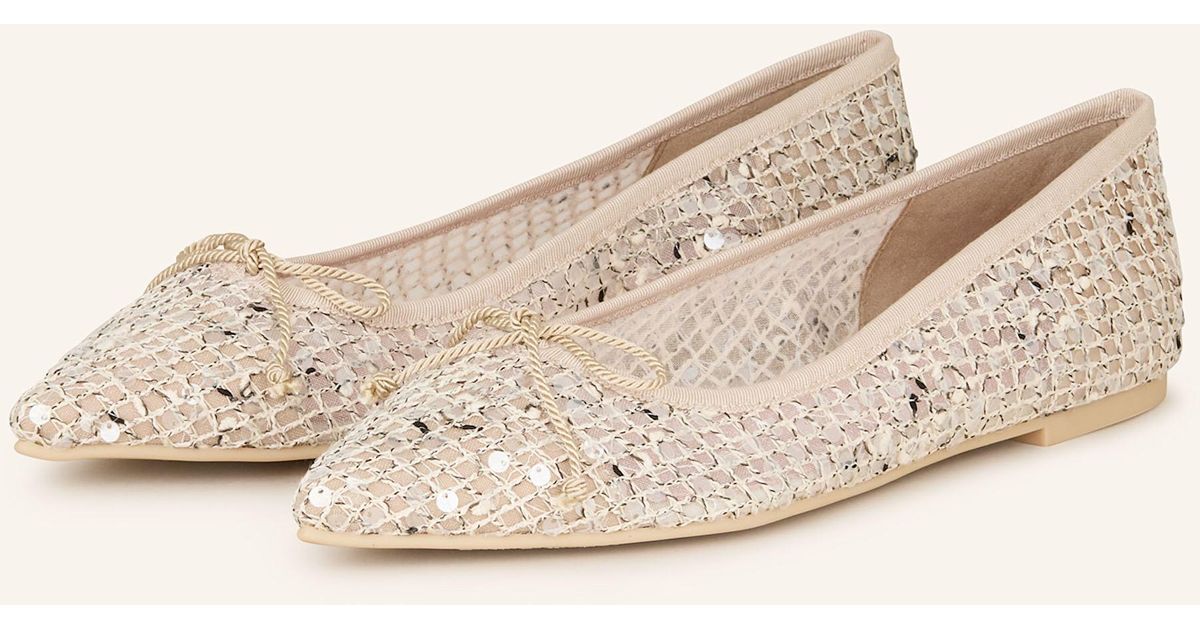 Pretty Ballerinas Ballerinas FREJA mit Pailletten in Natur | Lyst DE