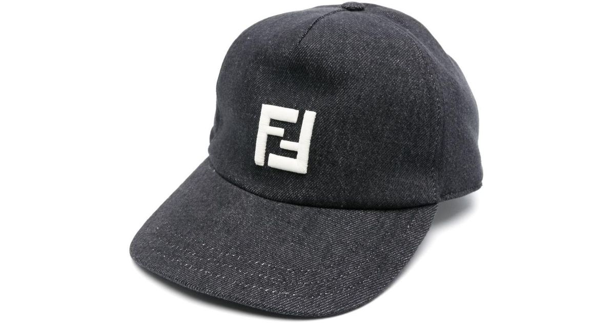 Fendi Embroidered-Logo Baseball Cap in Black for Men | Lyst UK