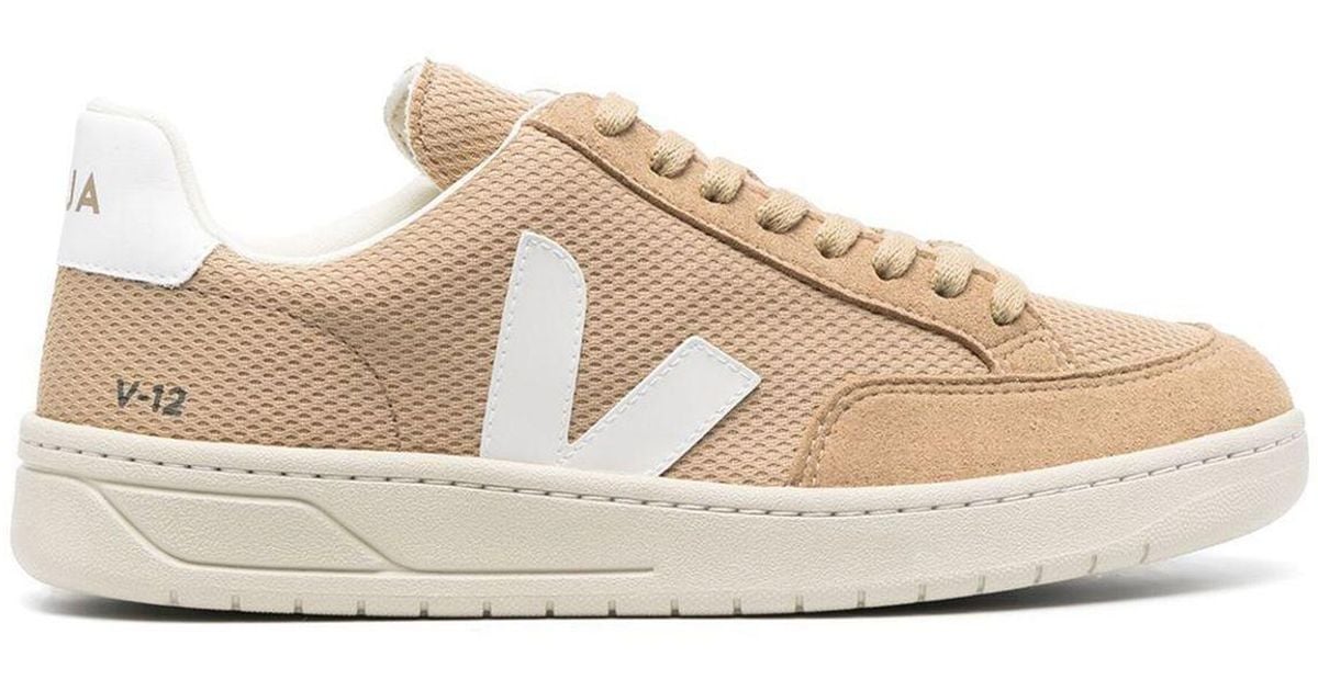 Veja Brown V-12 Vegan Suede Low-top Sneakers in Natural for Men | Lyst