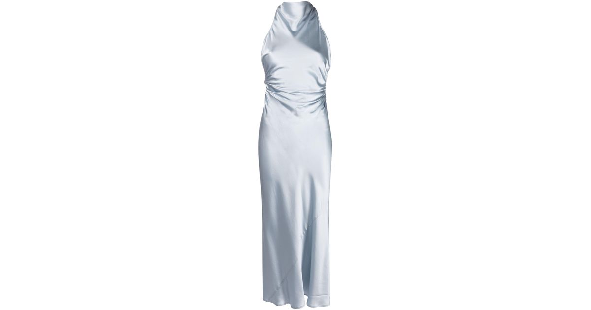 Reformation Casette Silk Dress in Blue | Lyst