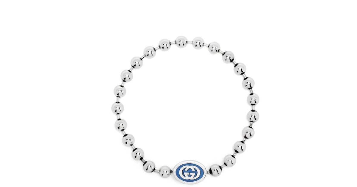 Gucci Interlocking G Boule Chain Bracelet in Metallic for Men | Lyst