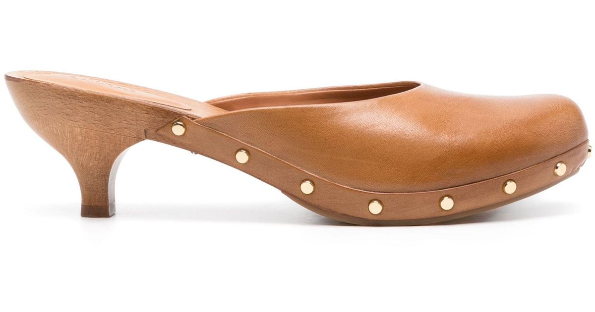 Chloé Judith 40Mm Clogs in Brown | Lyst