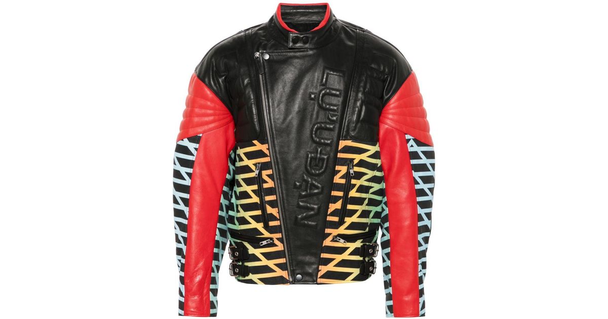 LỰU ĐẠN Padded Moto L-D Jacket in Red for Men | Lyst