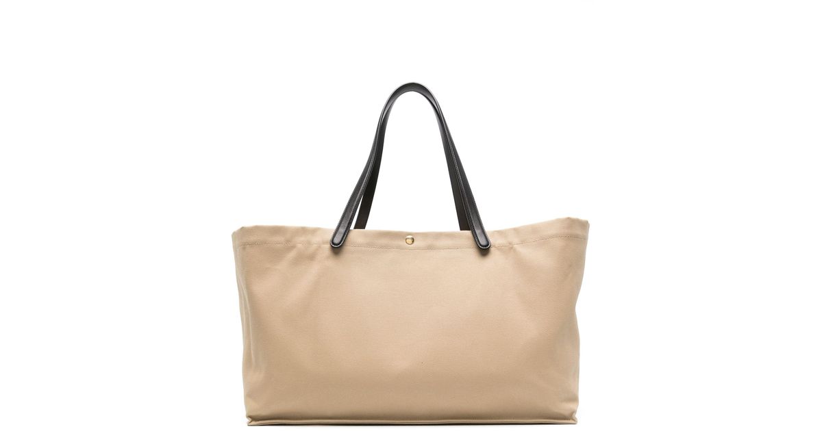 The Row Large Idaho Cotton Tote Bag in Natural | Lyst UK