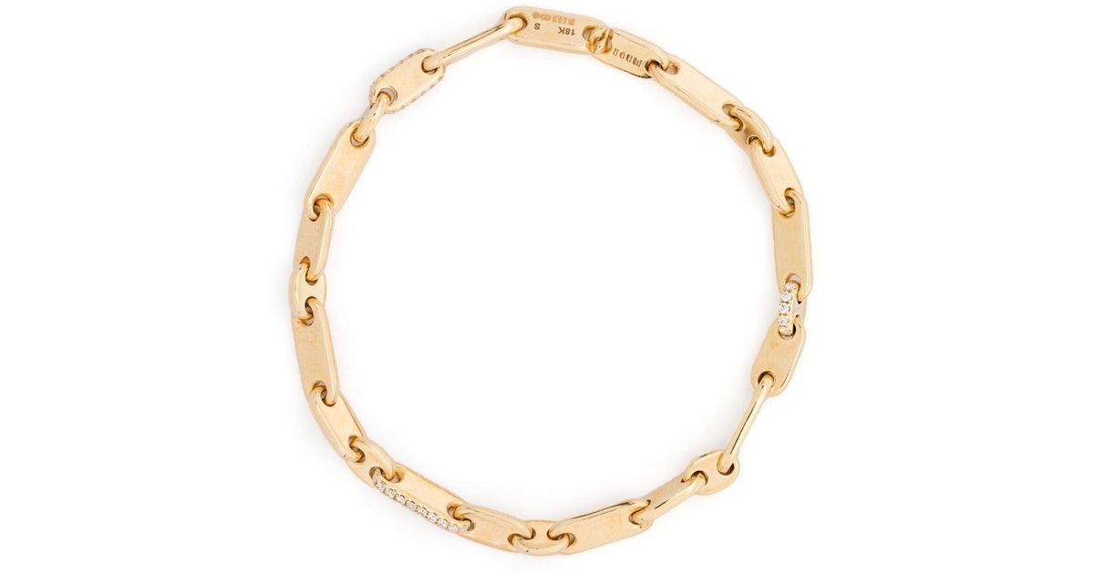 MAOR 18K Monolinka Diamond Bracelet in Metallic | Lyst