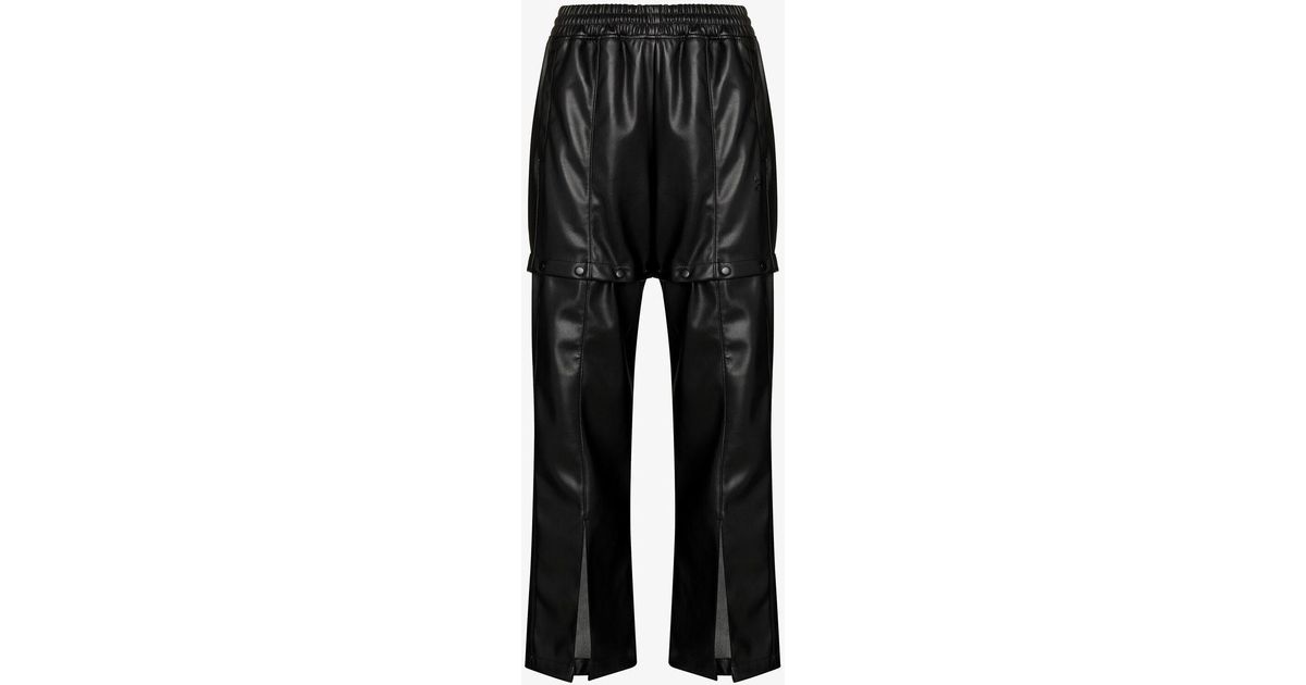 adidas Black Always Original Faux Leather Track Pants | Lyst
