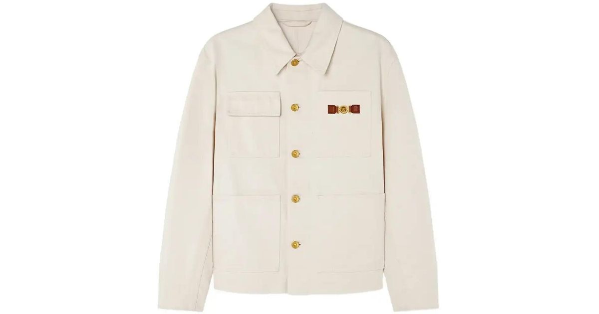 Versace Cavalry Jacket in Natural for Men | Lyst