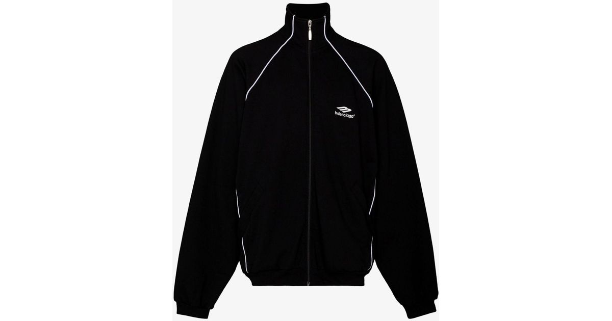 Balenciaga 3b Sports Icon Tracksuit Jacket in Black for Men | Lyst