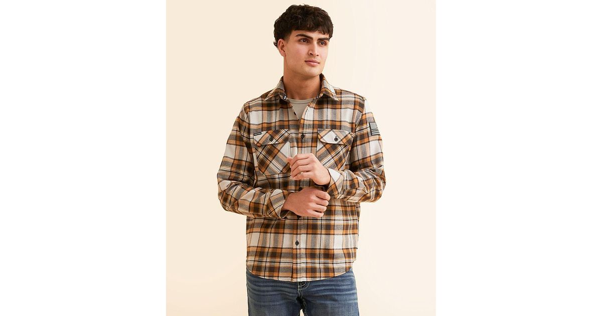 Howitzer Armour Flannel Shirt in Brown for Men | Lyst