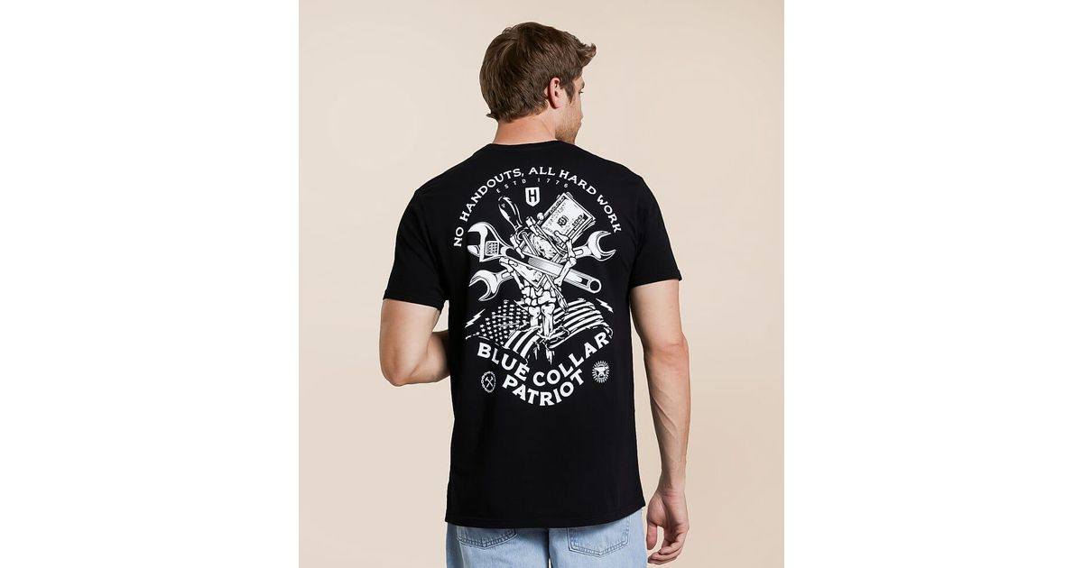 Howitzer Collar Ripped & Torn T-Shirt in Black for Men | Lyst