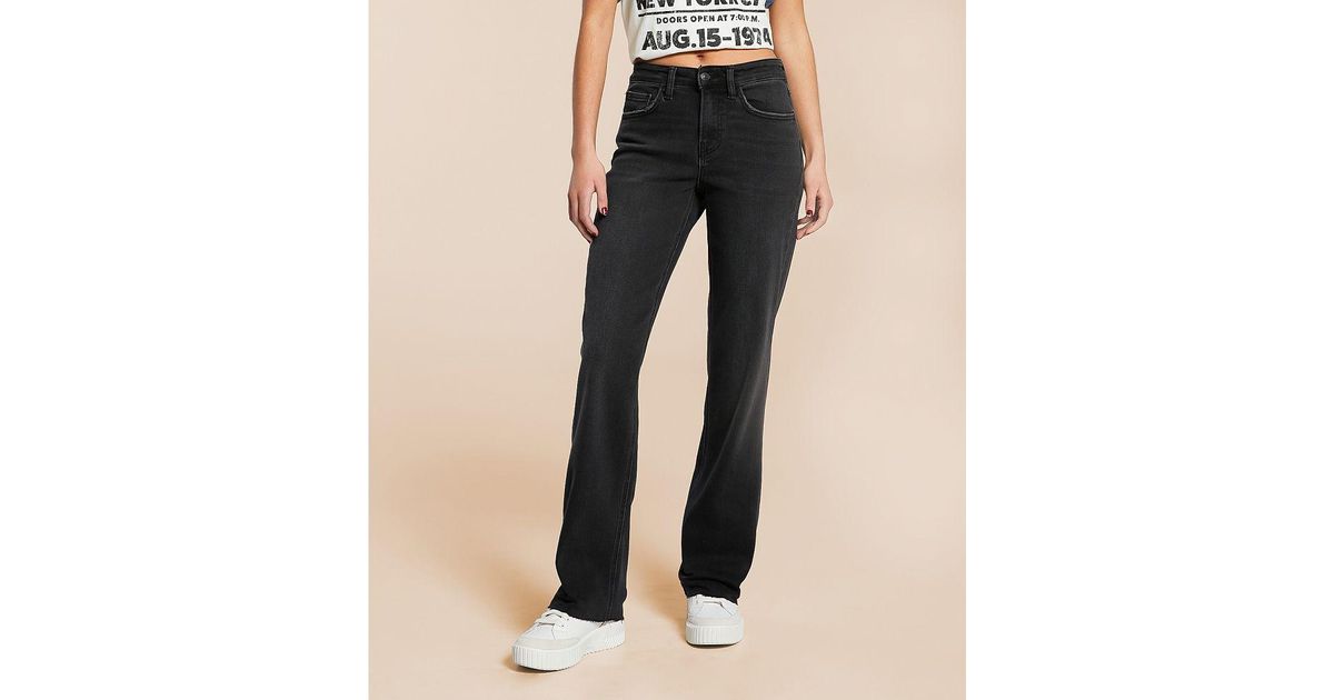 Flying Monkey High Rise Dad Jean in Black | Lyst