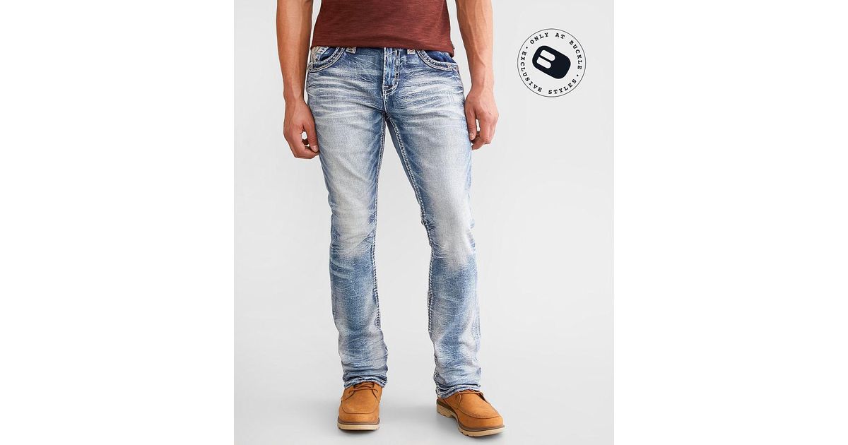 Rock Revival Daxton Stacked Slim Boot Stretch Jean in Blue for Men | Lyst