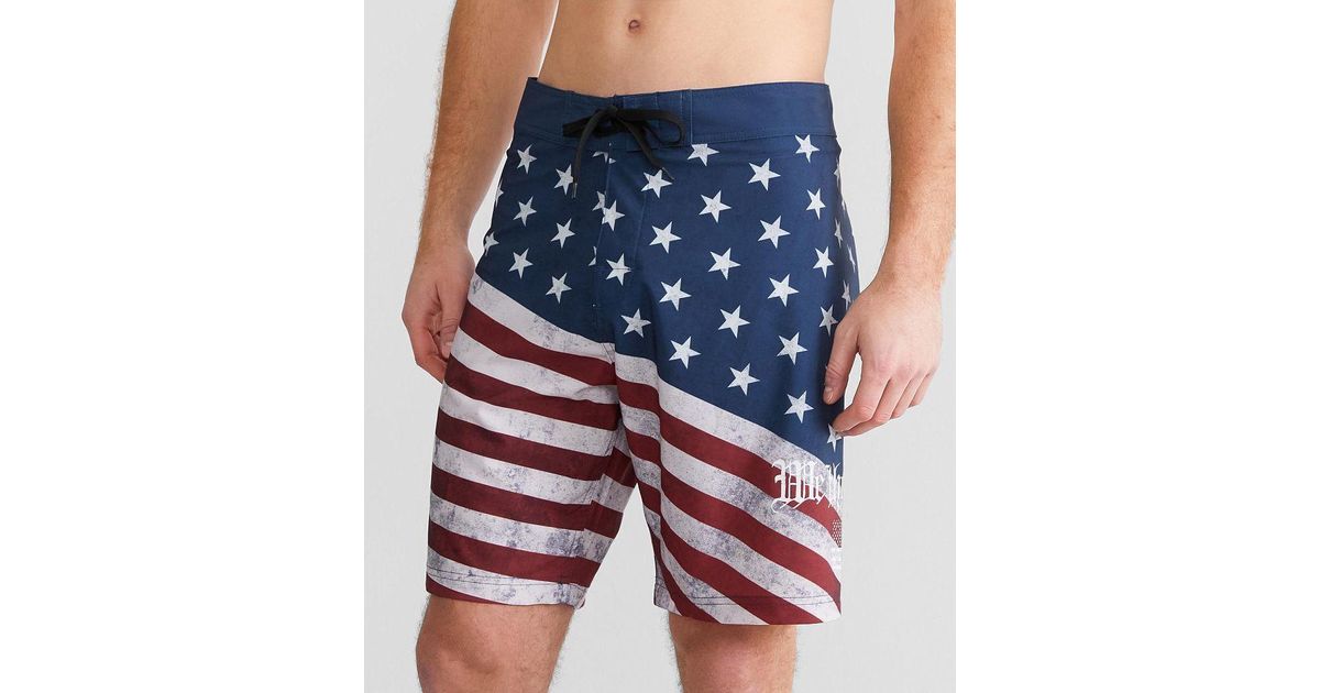 Howitzer American Flag Stretch Boardshort in Blue for Men | Lyst