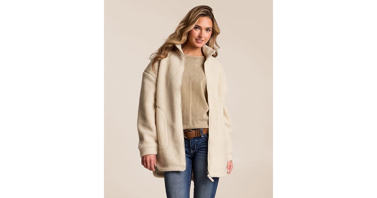 LIV OUTDOOR Tara Sherpa Insulated Jacket in Natural | Lyst