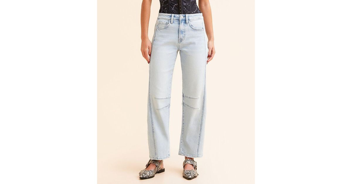 Flying Monkey High Rise Barrel Stretch Jean in Black | Lyst
