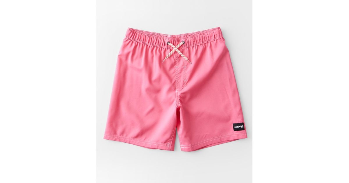 Hurley Boys - Pool Party Stretch Swim Trunks in Pink for Men | Lyst