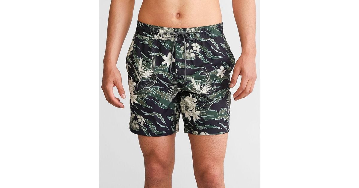 Howitzer Miami Tiger Stretch Swim Trunks in Green for Men | Lyst