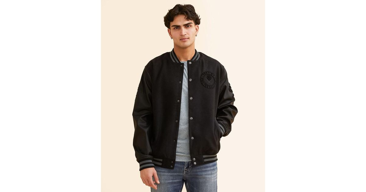 Sullen Varsity Jacket in Black for Men | Lyst