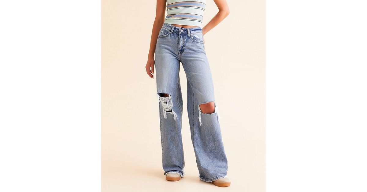 Flying Monkey Icon High Rise Wide Leg Stretch Jean in Blue | Lyst