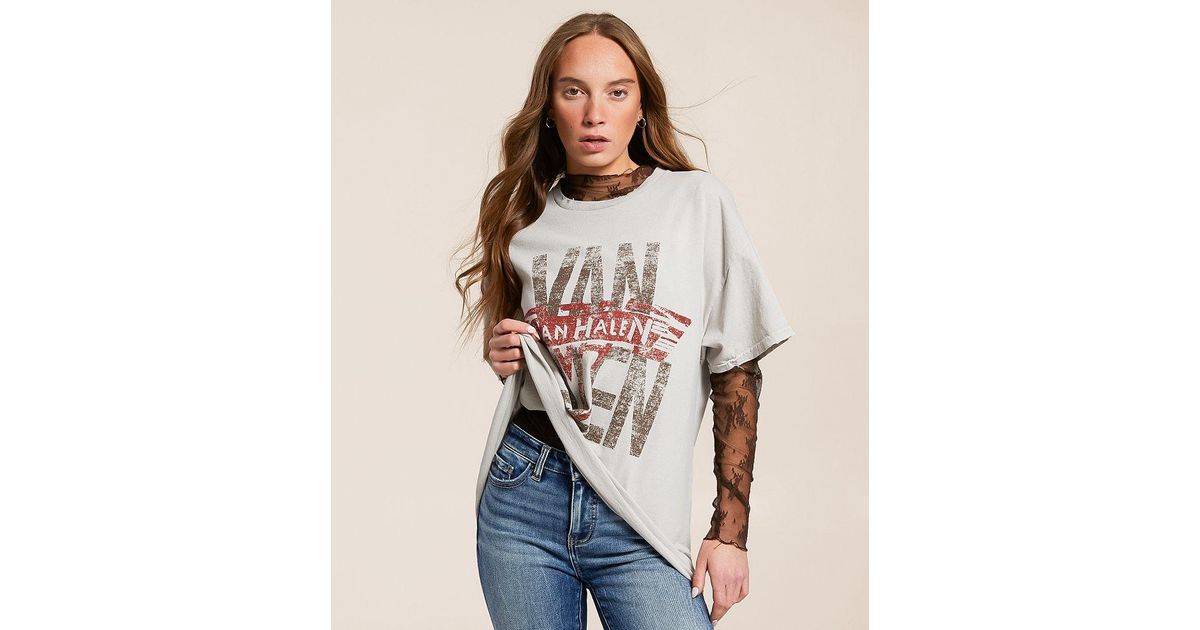Merch Traffic Van Halen Oversized Band T-Shirt in Blue | Lyst