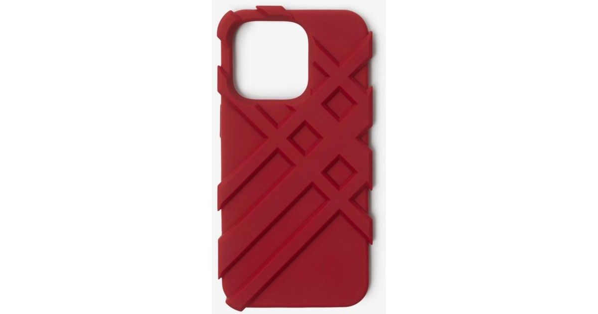 Burberry Check Iphone 16 Pro Case in Red for Men | Lyst