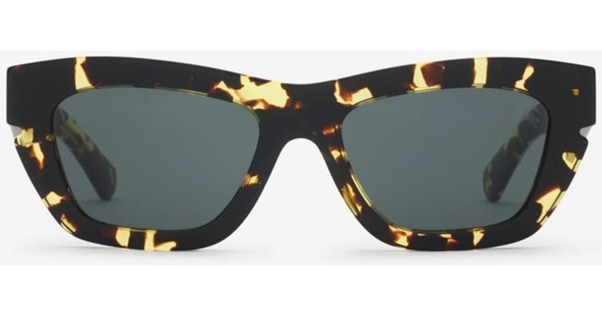 Burberry Inlaid Check Cat-Eye Sunglasses in Black | Lyst UK