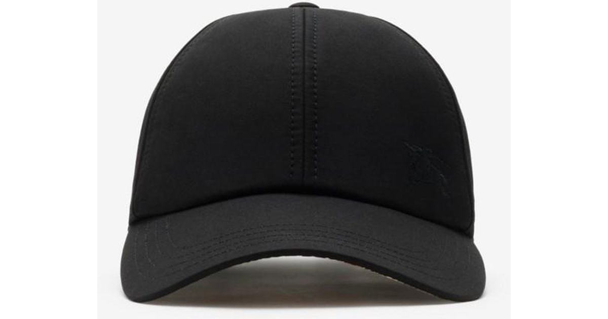 Burberry Gabardine Baseball Cap in Black for Men | Lyst UK
