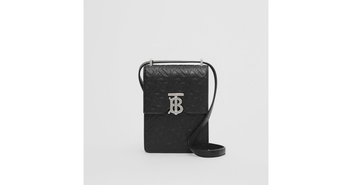 Burberry Monogram Leather Robin Bag in Black for Men | Lyst