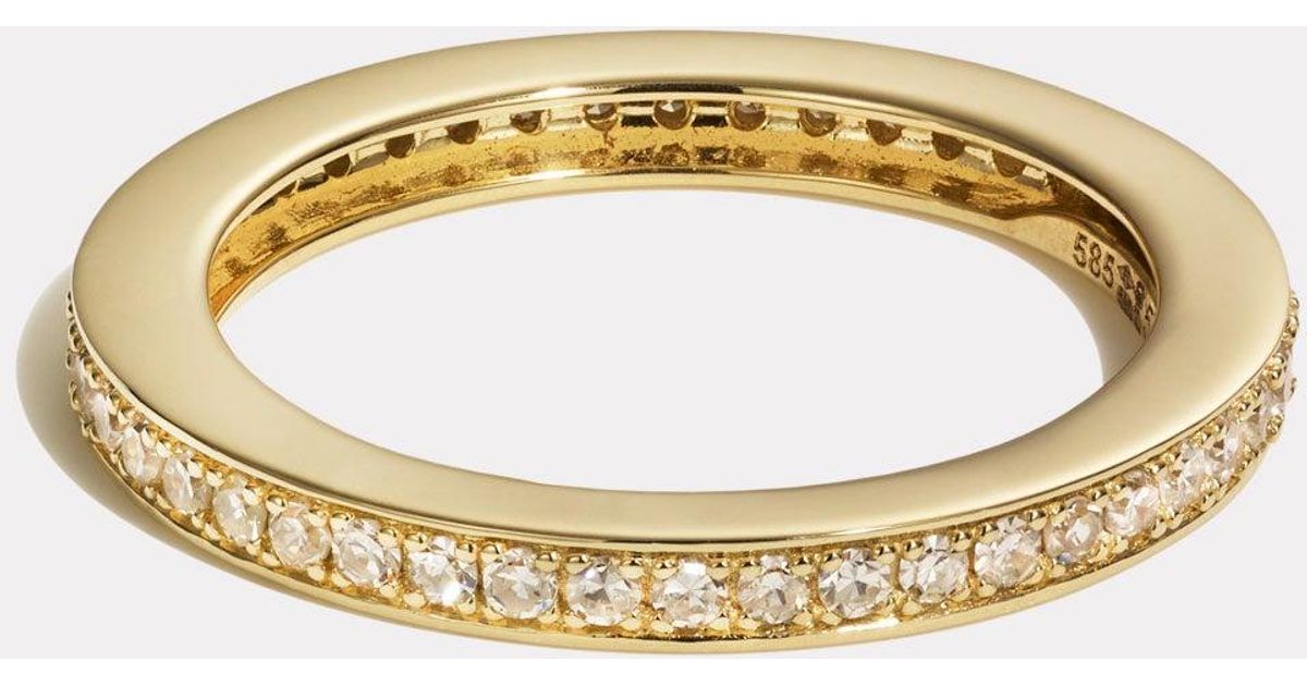 BY PARIAH Single Line Diamond Band in Metallic | Lyst