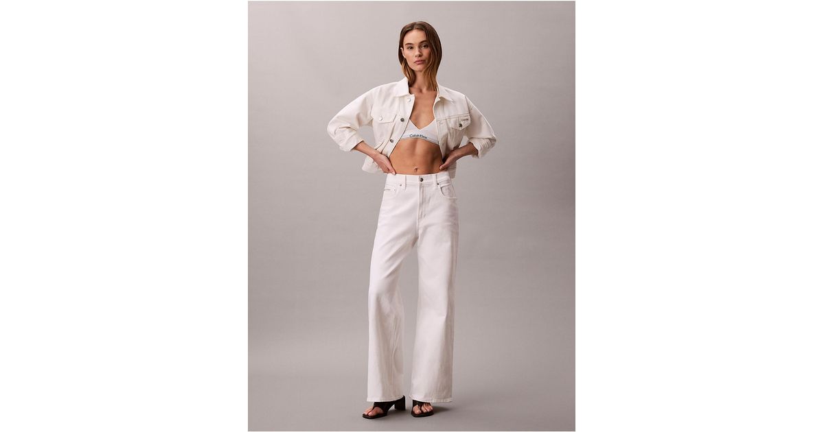 Calvin Klein Calvin Klein Ultra High Rise Wide Leg Jeans | Lyst