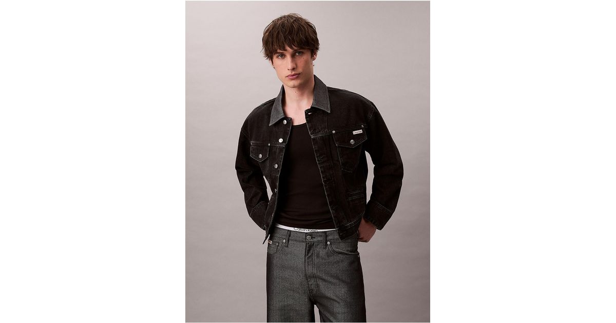 Calvin Klein Calvin Klein 80S Icon Trucker Jacket in Black for Men | Lyst