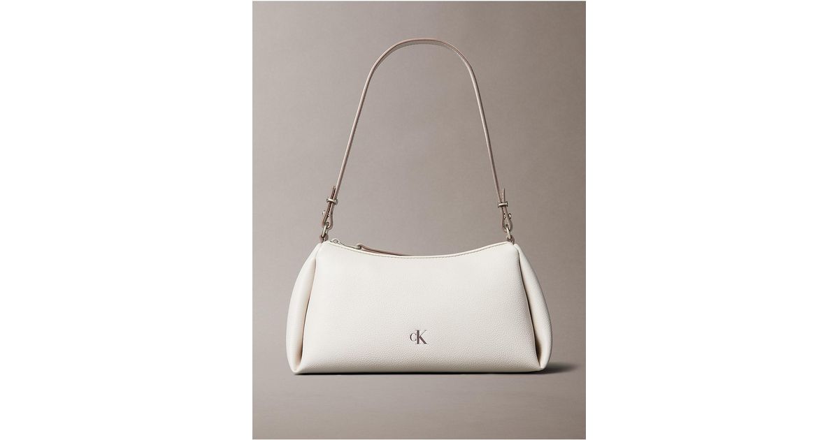 Calvin Klein Small Shoulder Bag in Natural | Lyst