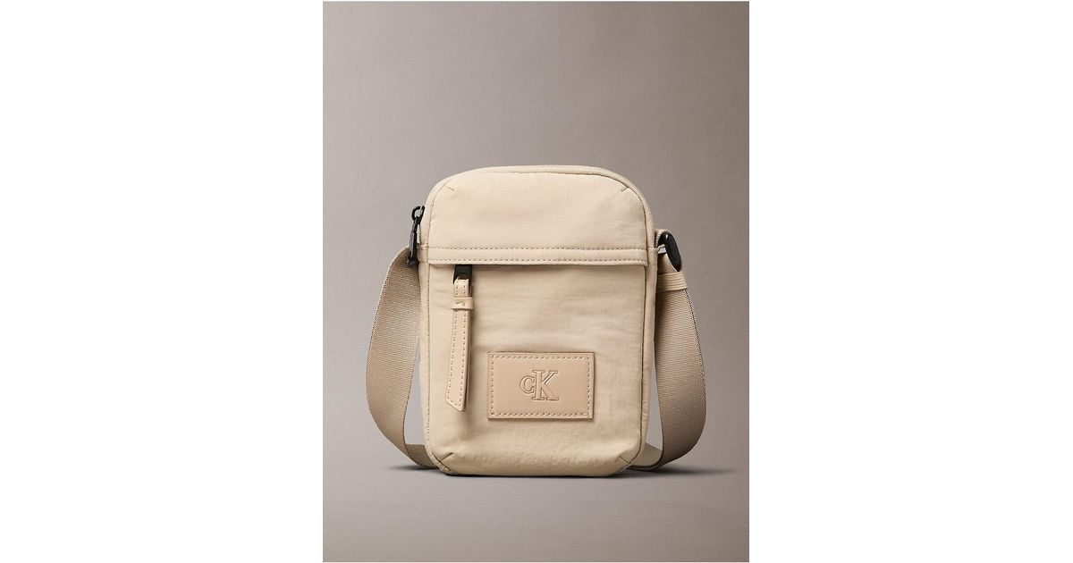 Calvin Klein Nylon Reporter Bag in Natural for Men | Lyst
