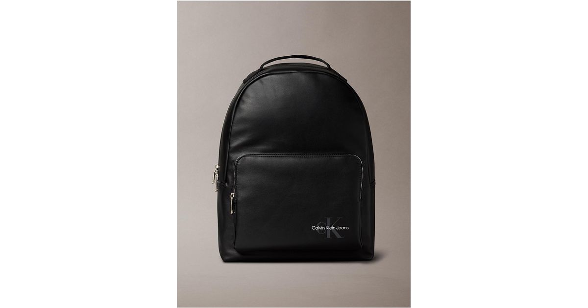 Calvin Klein Calvin Klein Monologo Backpack in Black for Men | Lyst