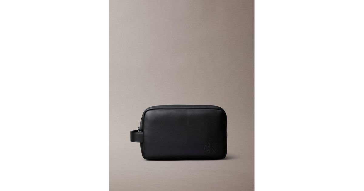 Calvin Klein Monogram Dopp Kit in Grey for Men | Lyst UK