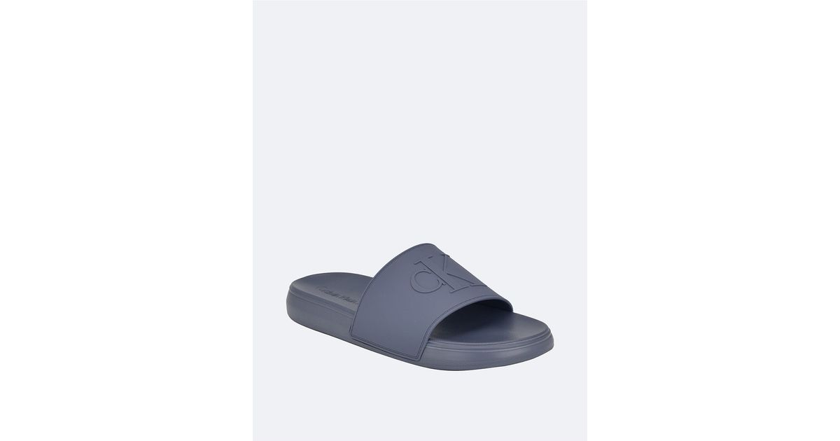 Calvin Klein Winston Slide in Blue for Men | Lyst