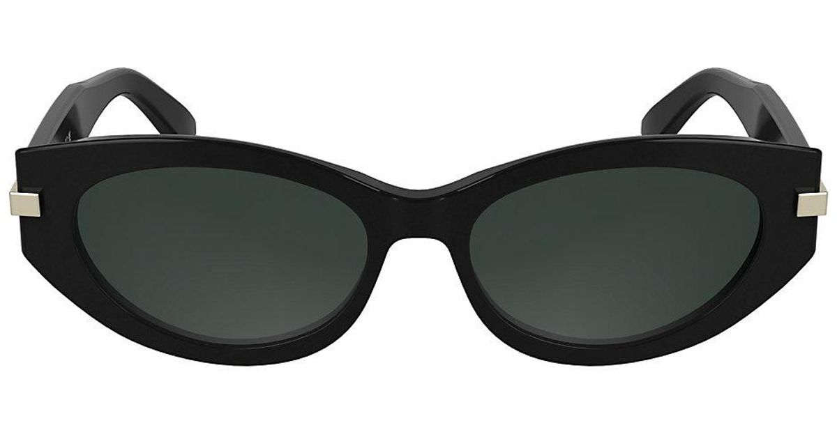Calvin Klein Cat Eye Sunglasses Ck25502S in Black | Lyst UK