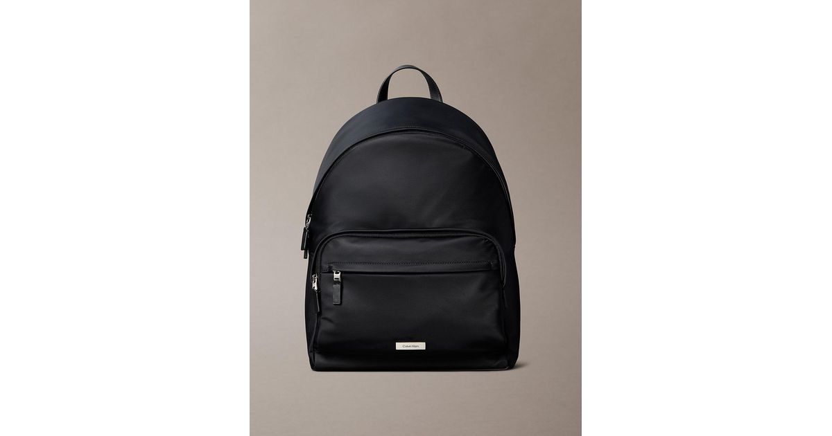Calvin Klein Matte Nylon Backpack in Black for Men | Lyst UK