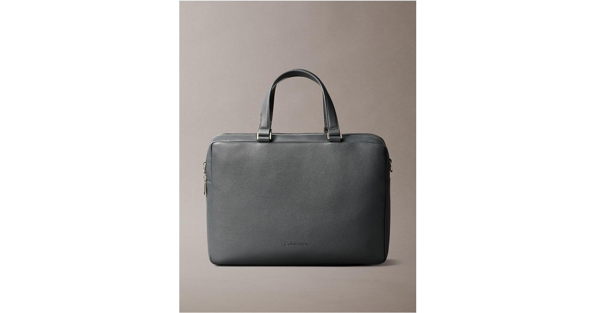 Calvin Klein Micro Pebble Commuter Bag in Gray for Men | Lyst
