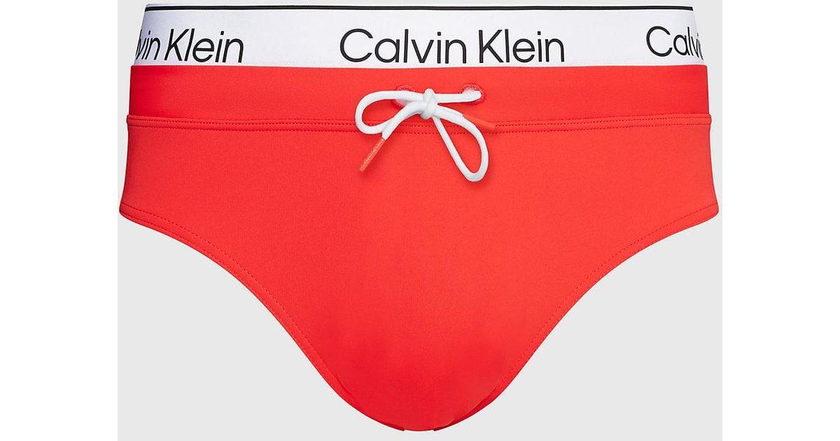 Calvin Klein Swim Briefs - Ck Meta Legacy in Red for Men | Lyst UK