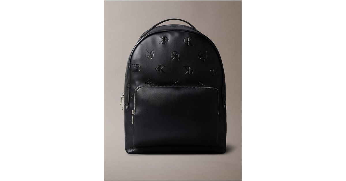 Calvin Klein Allover Monogram Backpack in Black for Men | Lyst