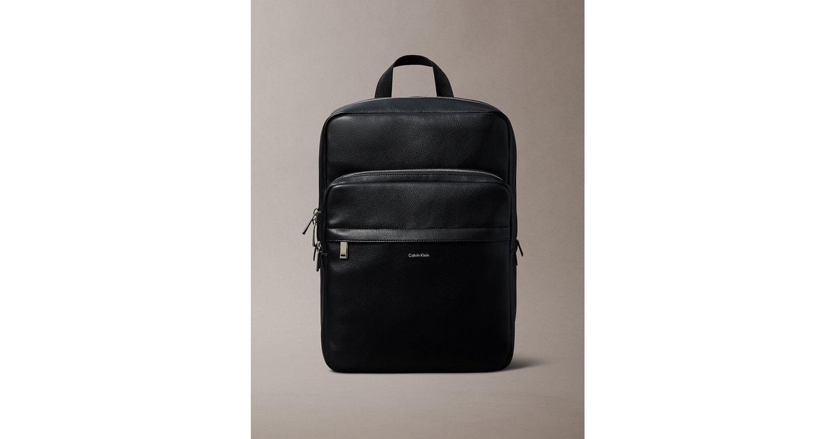 Calvin Klein Micro Pebble Slim Square Backpack in Black for Men | Lyst UK