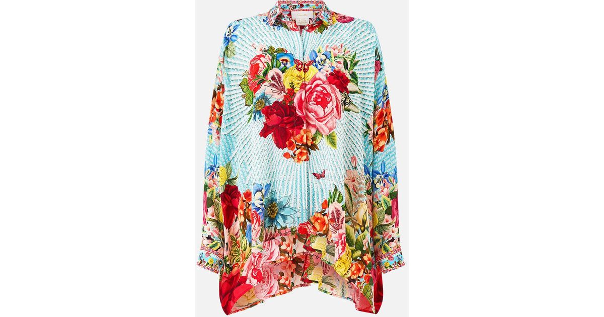 CAMILLA Wide Body Collared Blouse Papers And Curious Capers | Lyst UK