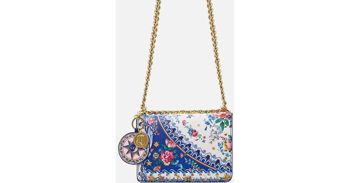 CAMILLA Crossbody Box Bag With Chain And Keyring Tiles Darls in Blue ...
