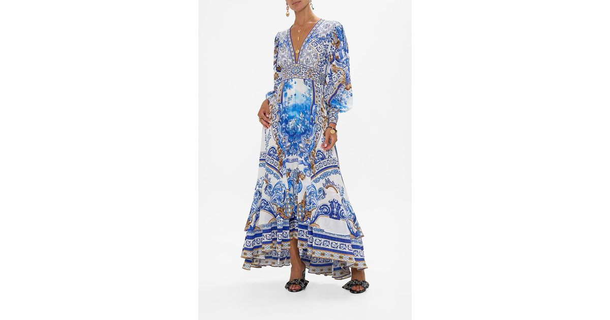 CAMILLA Long Button Front Dress Azul Adventures in Blue | Lyst UK
