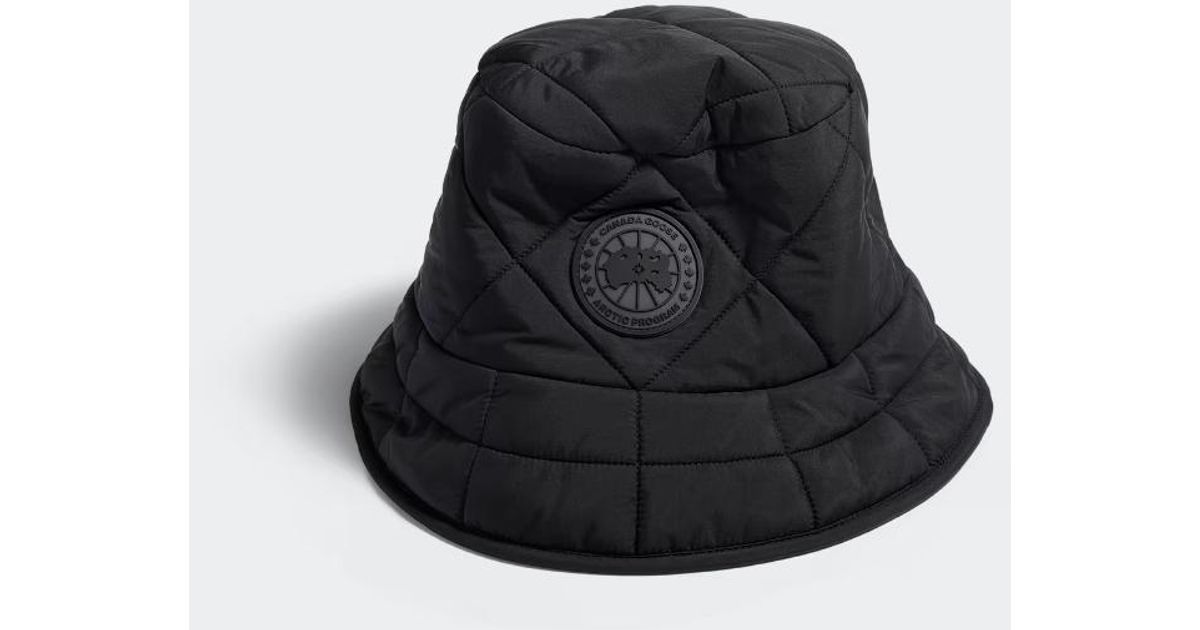 Canada Goose Reversible Quilted Bucket Hat in Black for Men | Lyst UK